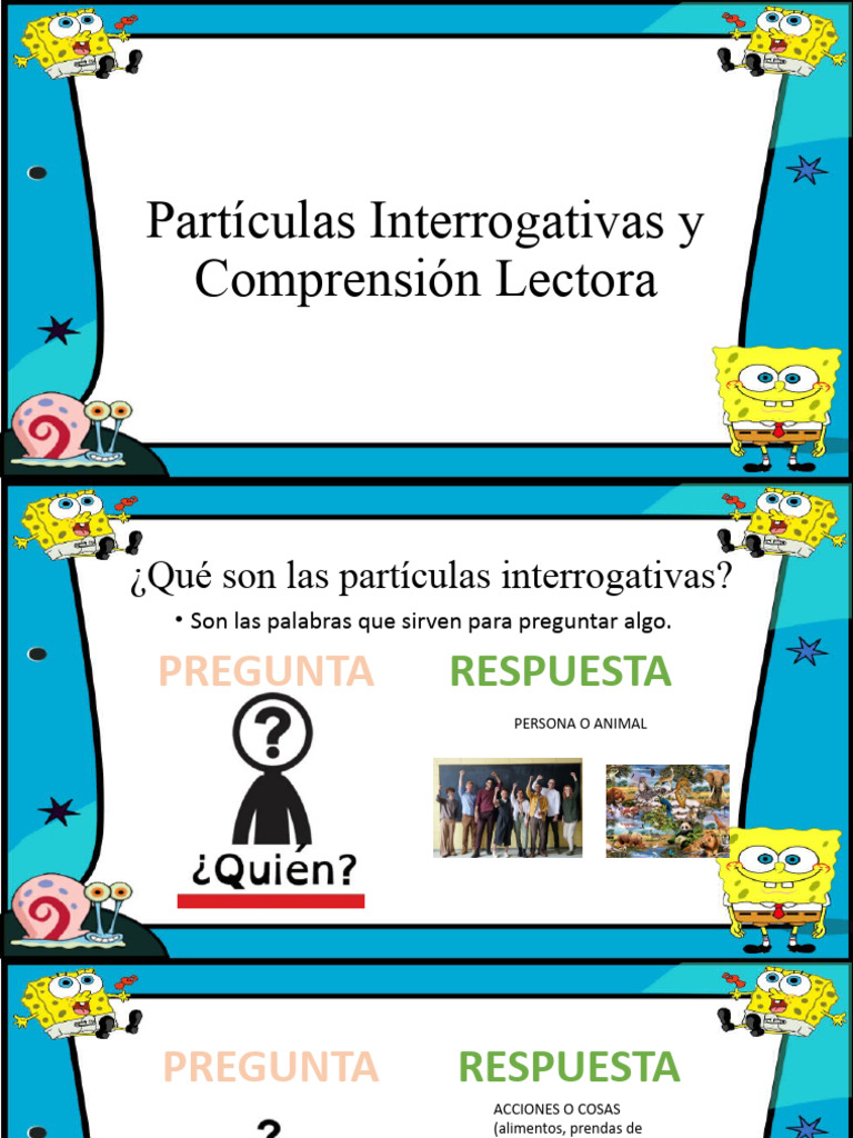 Partículas Interrogativas y Comprensión Lectora | PDF