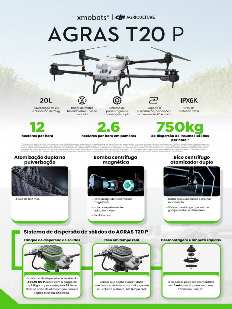 Catalogo Agras T20 P XMobots | PDF | Radar | Voo