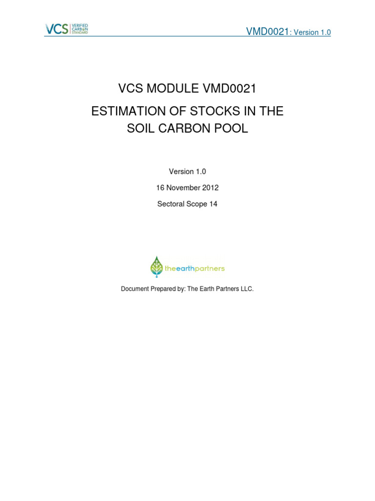 Estimation of Stocks in The Soil Carbon Pool | PDF | Soil | Sampling (Statistics)