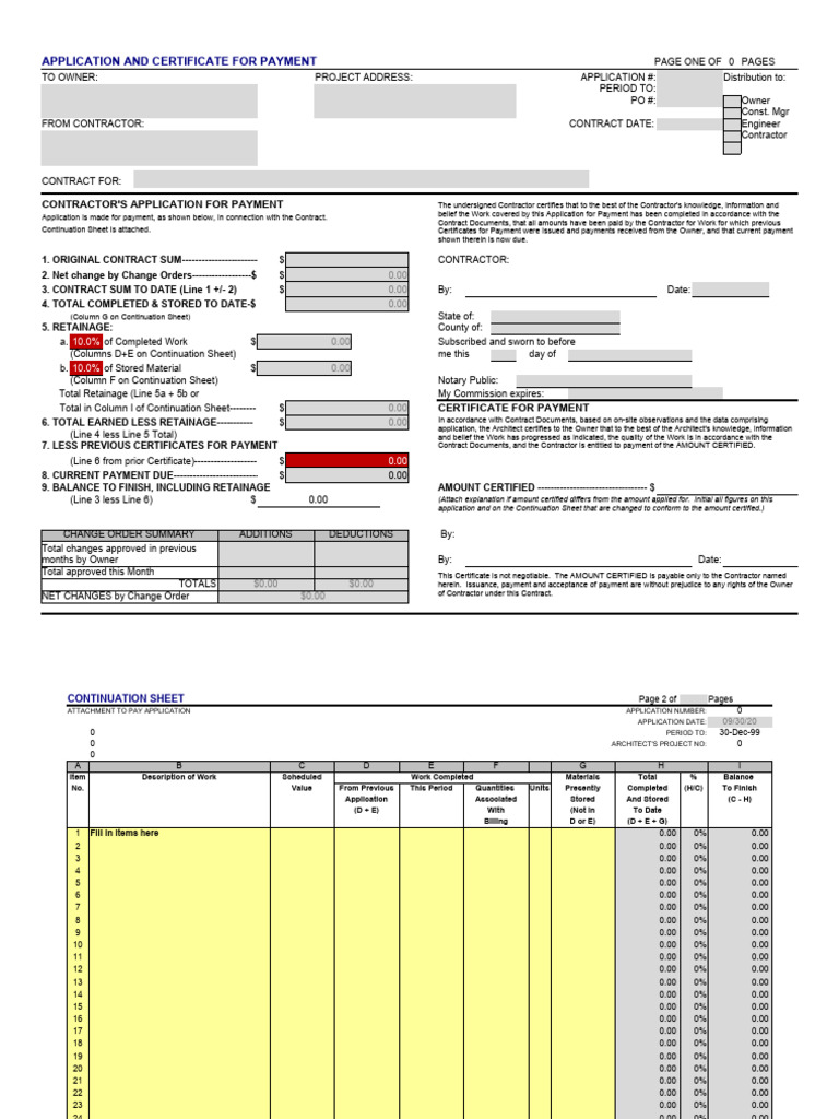 AIA Formatted Invoice | PDF | Business | Economies