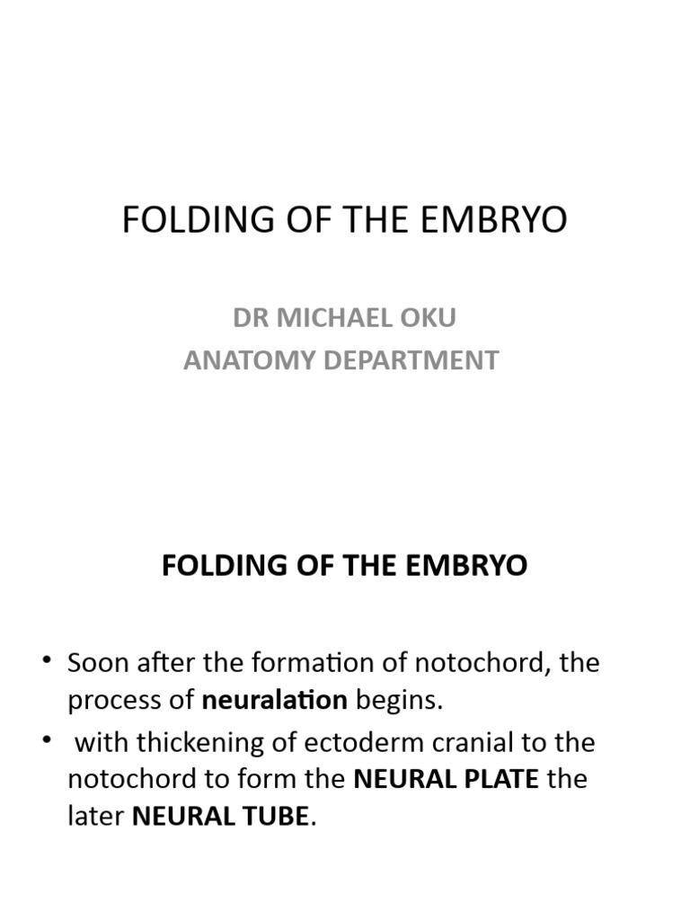 Folding of The Embryo | PDF | Reproduction | Anatomy