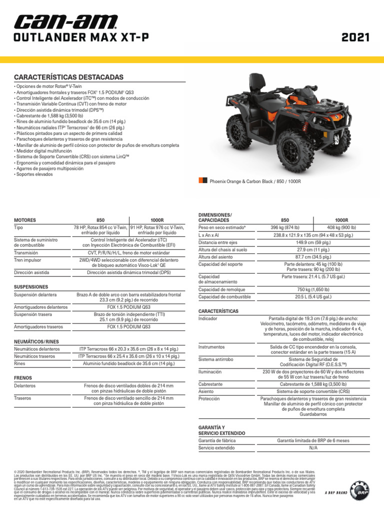 2021 Outlander MAX XTP | PDF | Tecnologías automotrices | Transporte
