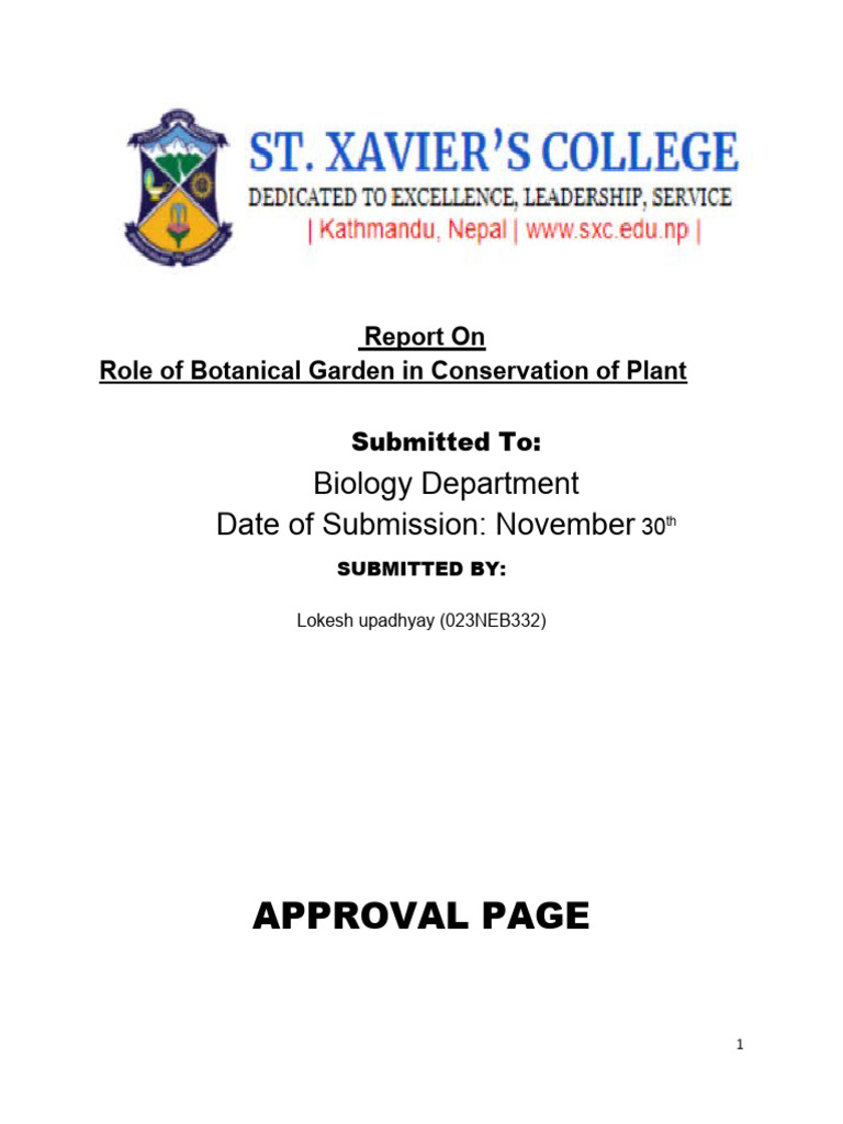 Final Report | PDF | Botany | Biodiversity