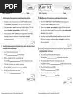 Brainy kl7 Short Tests Welcome Unit Step 1 | PDF | Meal | Eating ...