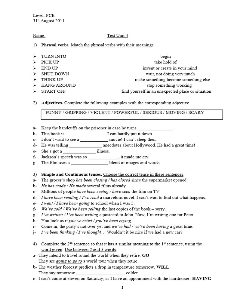 Test 4 | PDF | Linguistic Typology | Language Mechanics