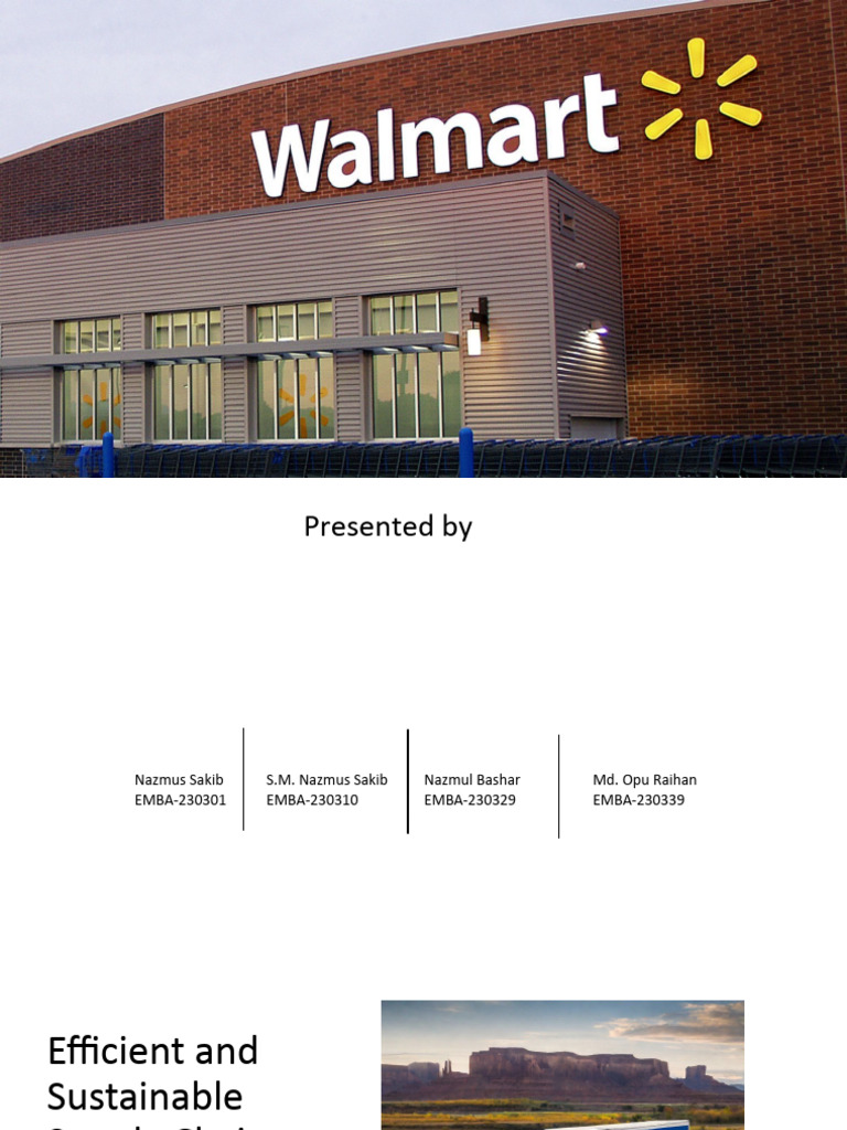 Presentation On Walmart Company New | PDF | Walmart | Supply Chain