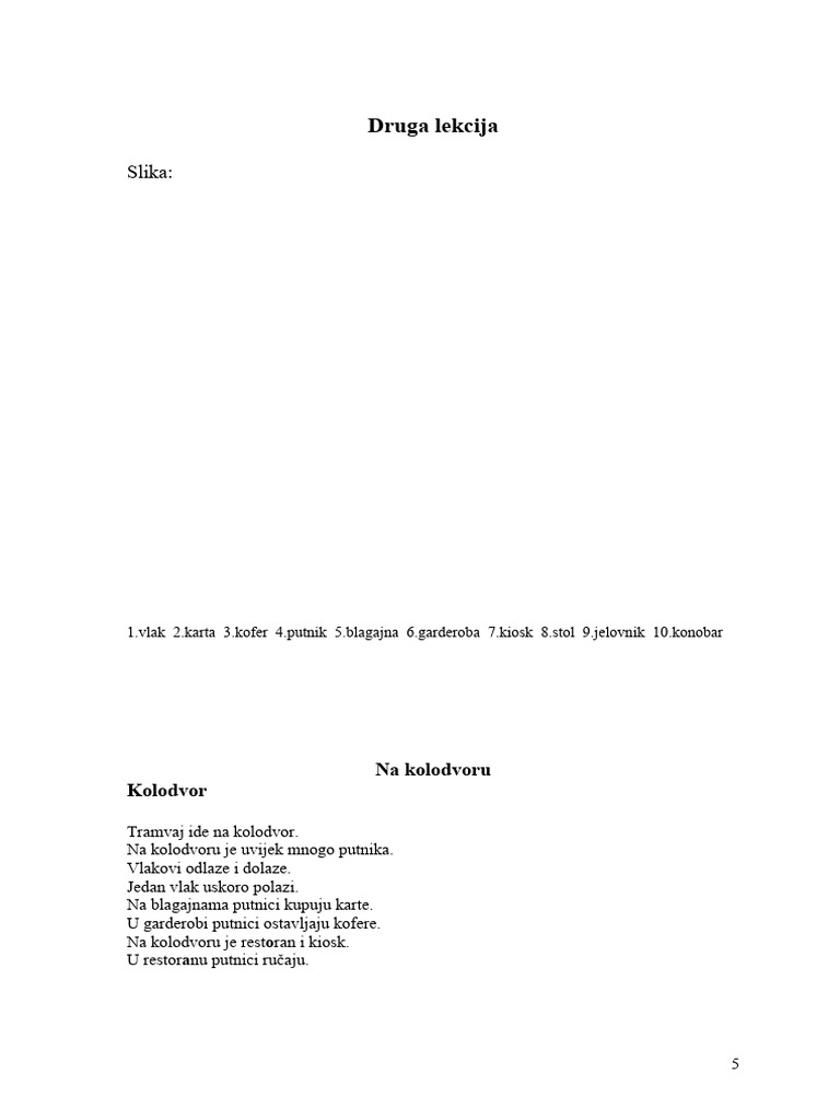Druga Lekcija | PDF