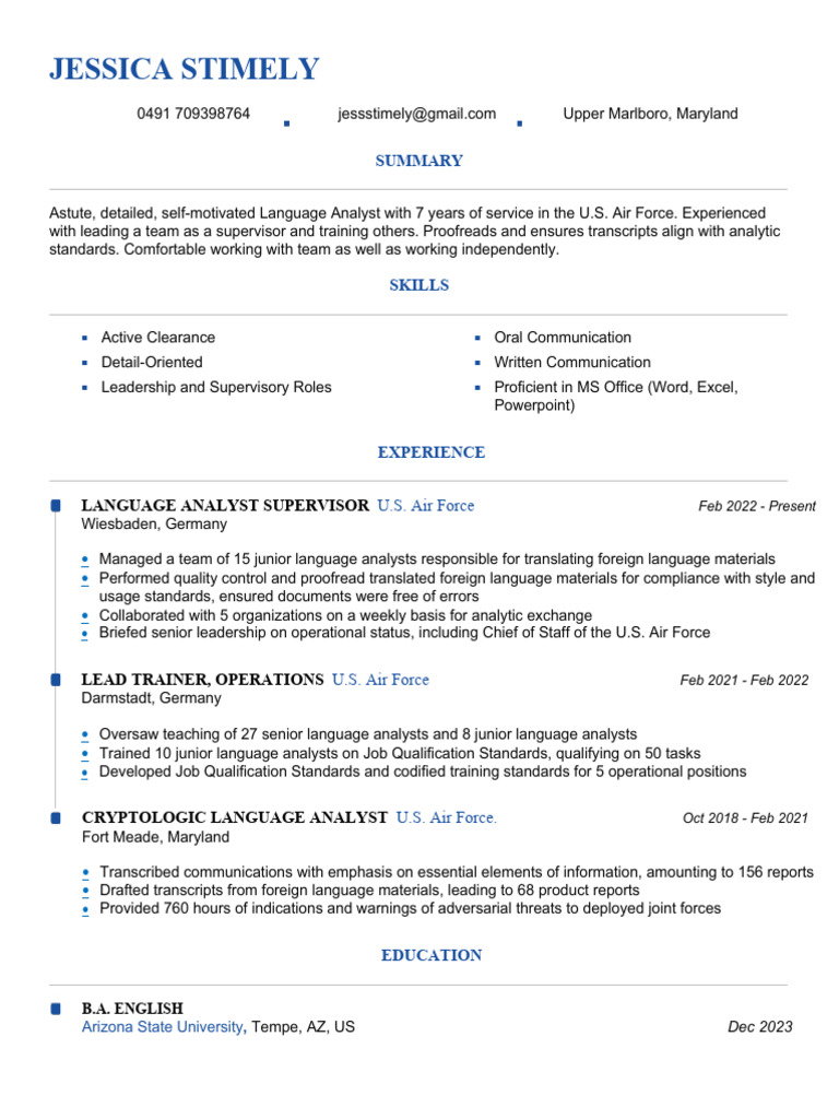 Jessica Stimely Final Resume Targeted | PDF