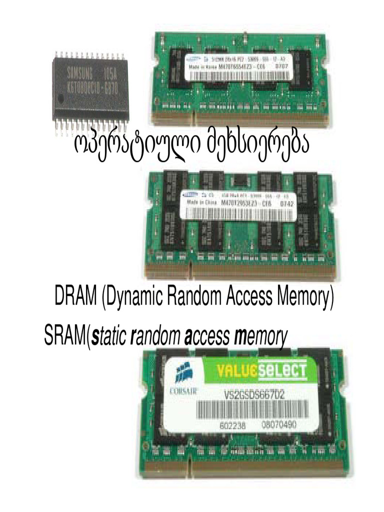DRAM (Dynamic Random Access Memory) SRAM (Static Random Access Memory | PDF