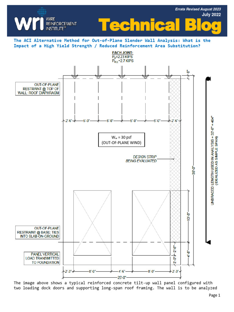 ACI Slender Wall Analysis Impact Study | PDF | Concrete | Materials