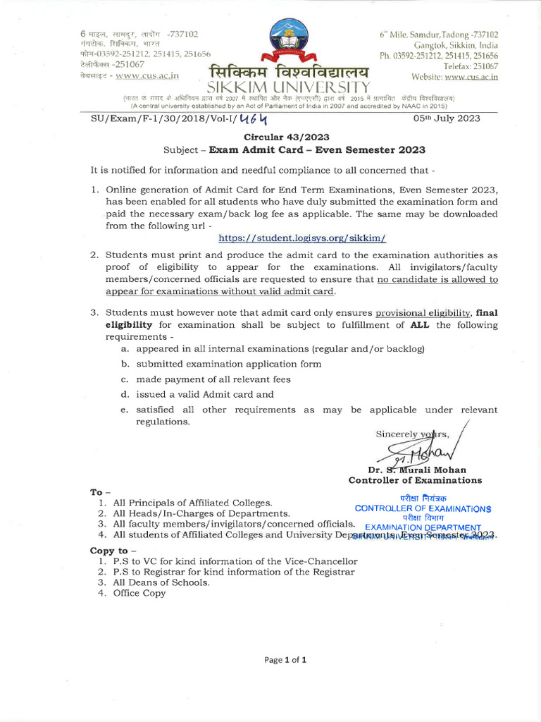 Circular 43 2023 | PDF