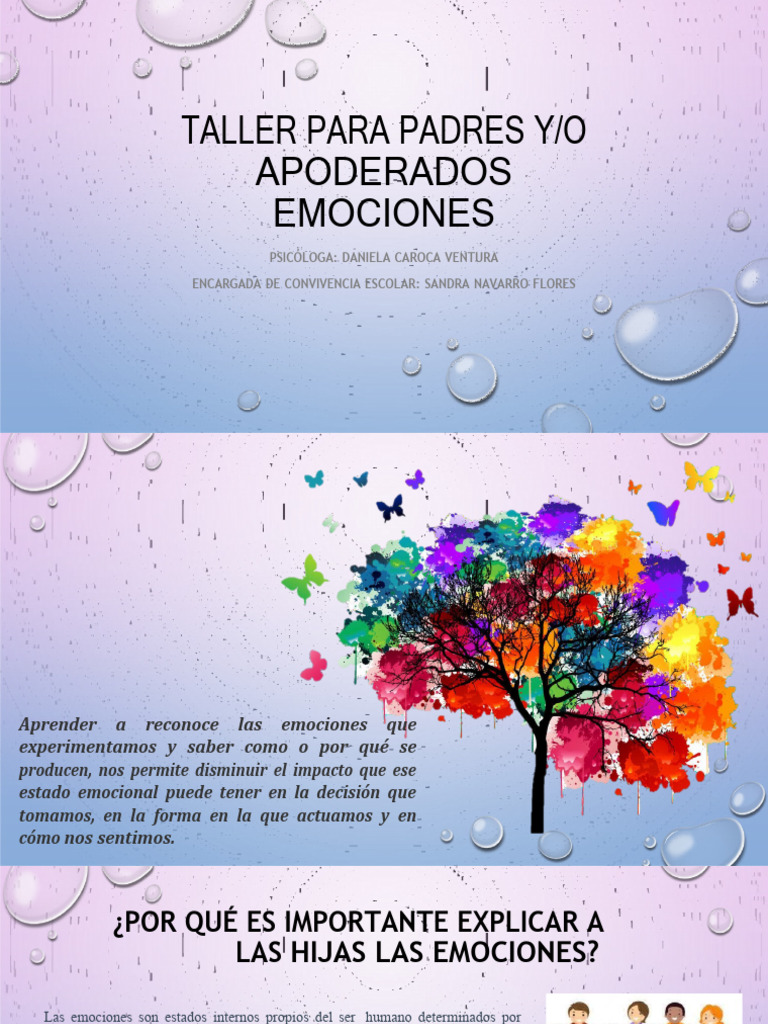 Taller Padres y Apoderados Emociones | PDF | Las emociones | Comportamiento