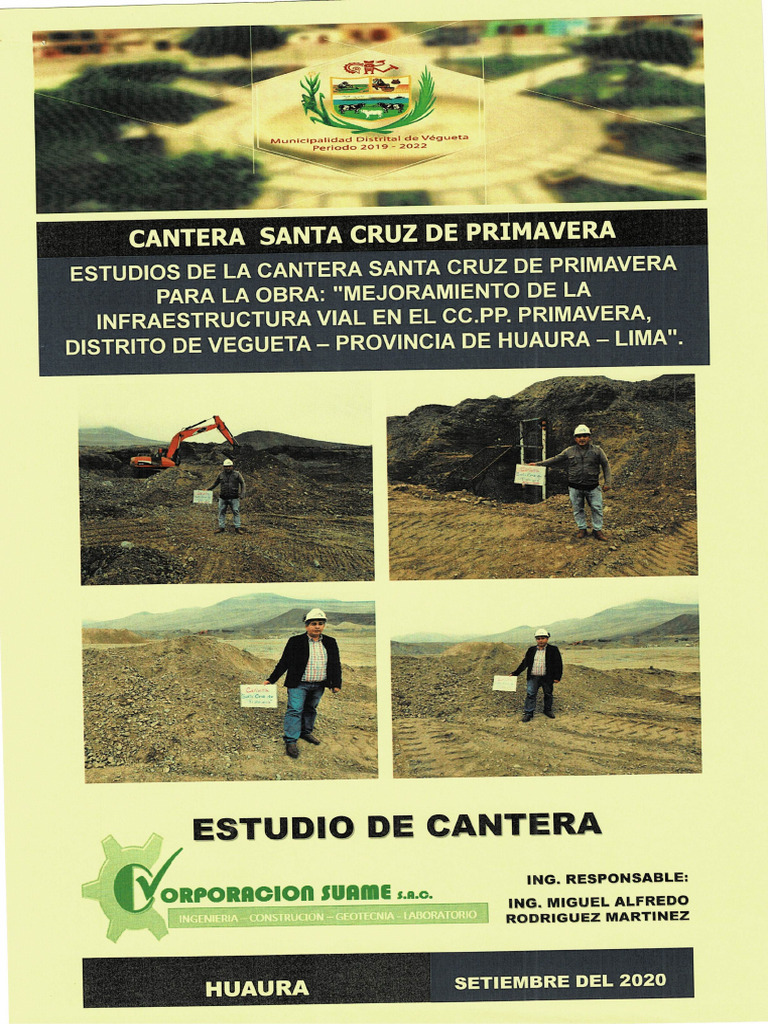 Estudio de Cantera - Afirmado | PDF