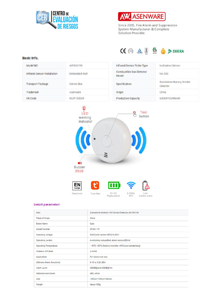 Ficha Tecnica ASEMWARE AW-D611W | PDF