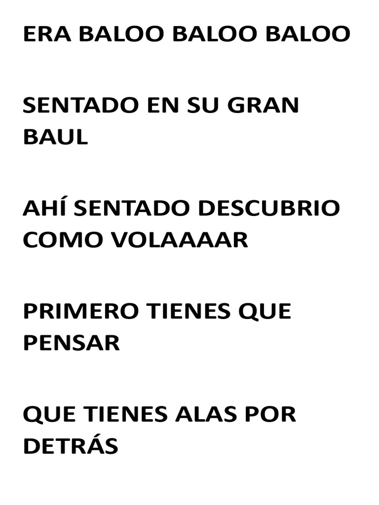Baloo y su sueño de volar | PDF | Poesía