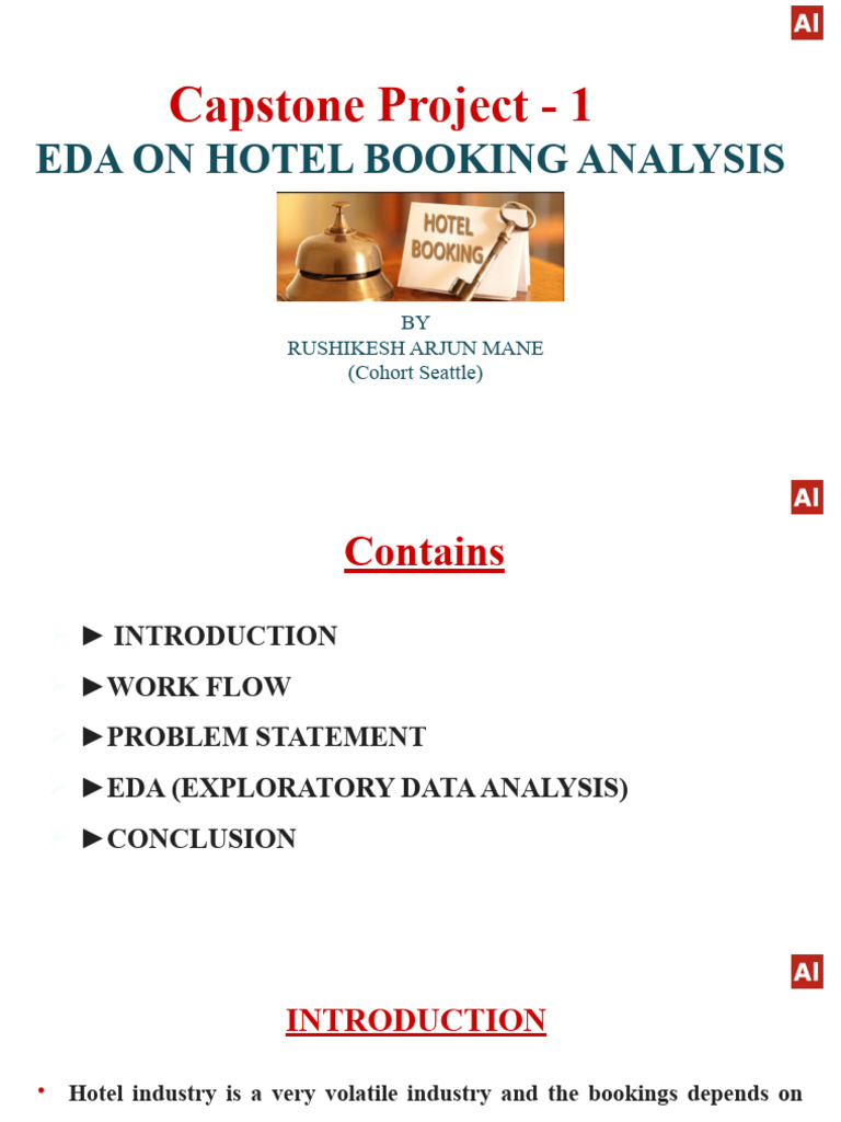 Rushikesh Mane EDA Capstone Project On Hotel Booking Analysis | PDF ...