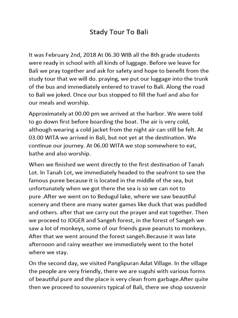Tugas Stady Tour | PDF