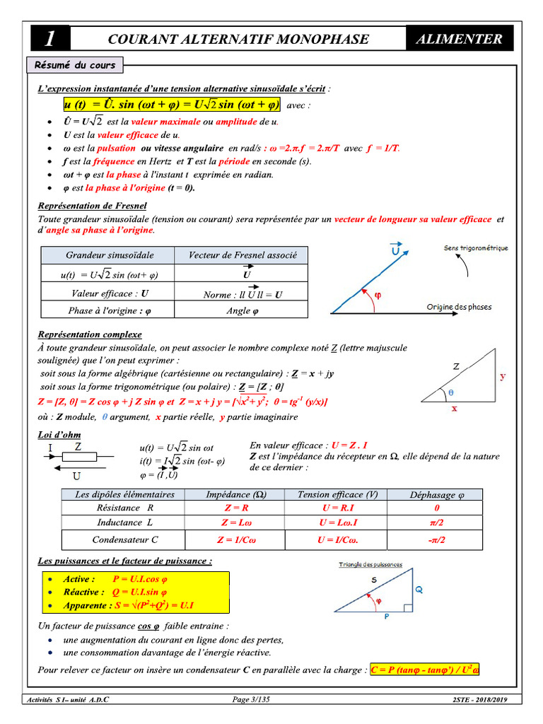 Exercice Monophasé Corrige 1 | PDF