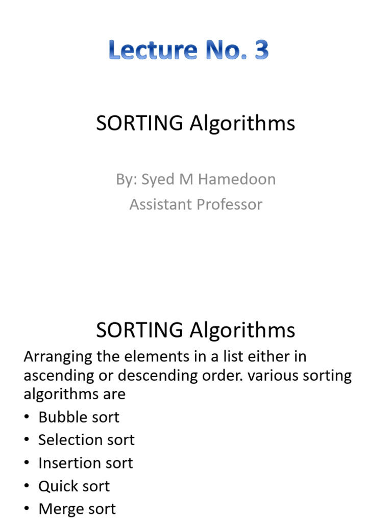Bubble Sort and Selection Sort Updated | PDF | Computer Data ... Bubble Sort and Selection Sort Updated | PDF | Computer Data ...