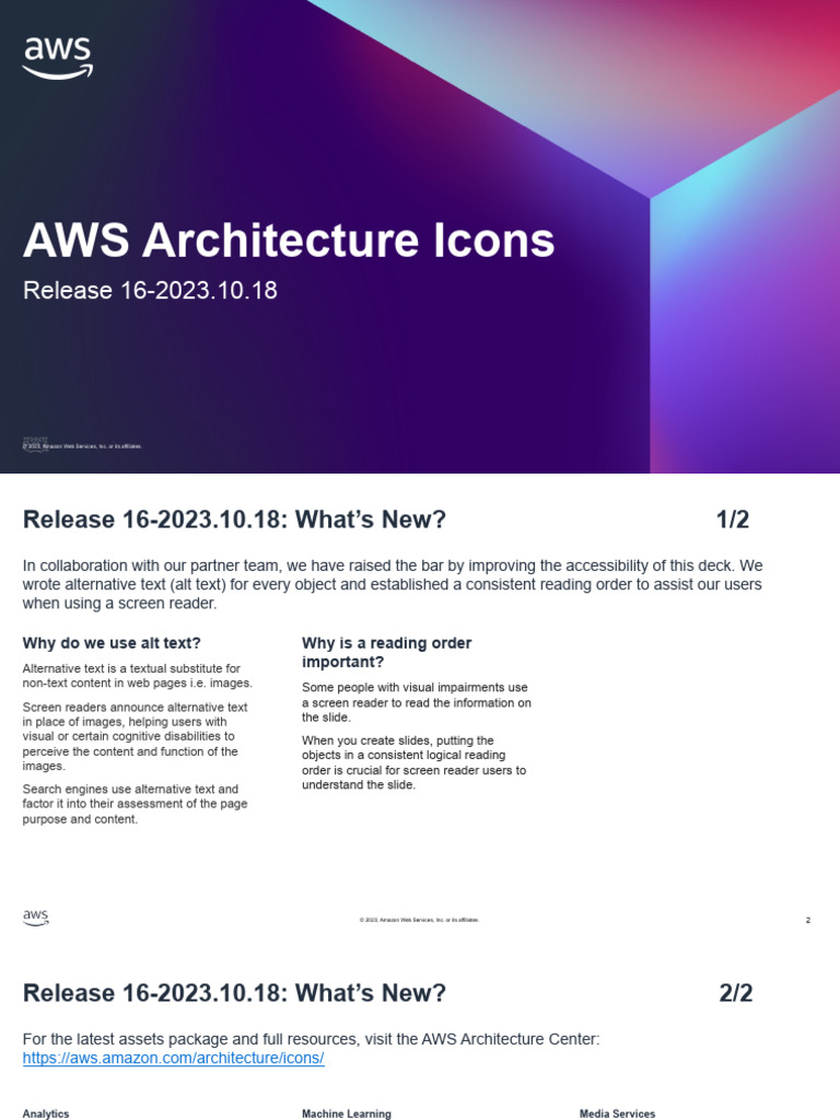 AWS Architecture Icons Deck For Light BG 10182023 | PDF | Amazon Web ...