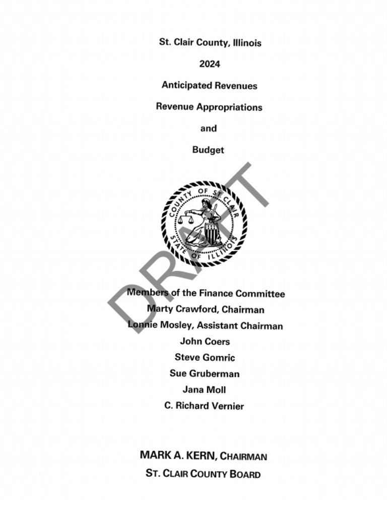 St. Clair County 2024 budget | PDF | Bonds (Finance) | Money Market Fund