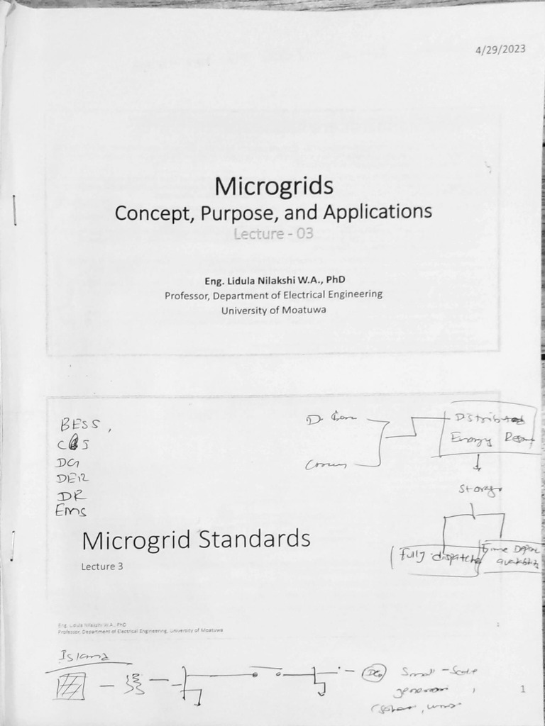 Micro Grids Lecture 03 | PDF | Distributed Generation | Standardization