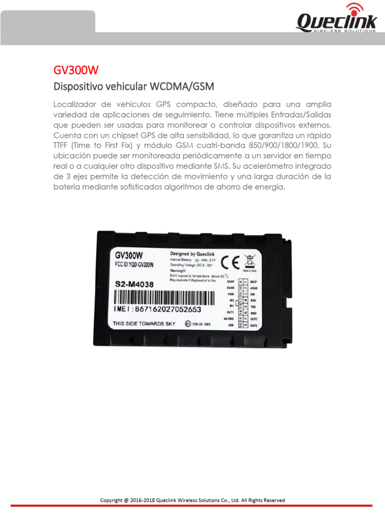 GV300W | PDF | Acceso a paquetes de alta velocidad | Telecomunicaciones