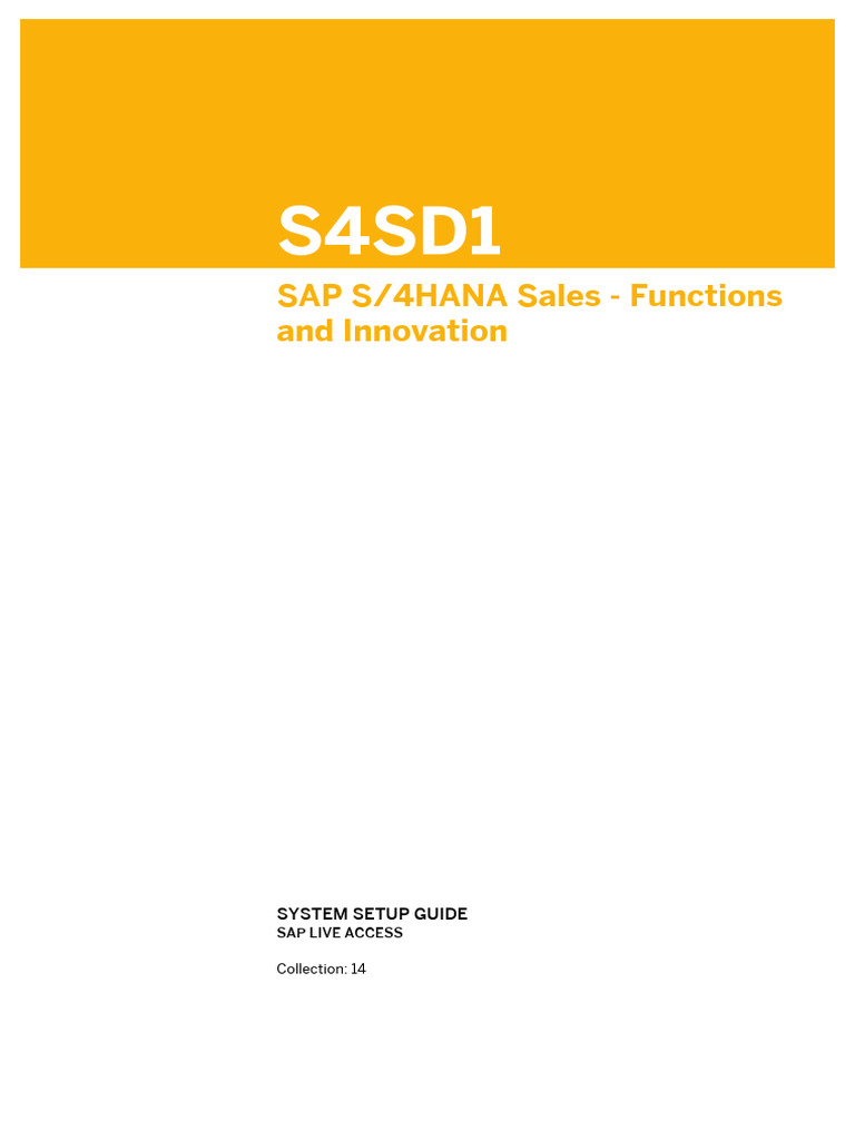 Sap La s4sd1 en 14 SG | PDF | Menu (Computing) | Information Technology