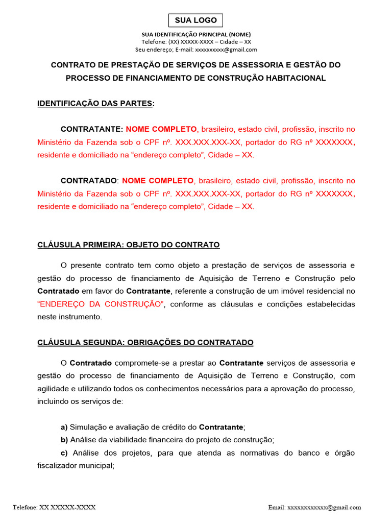 Modelo Contrato Grade R1 | Download grátis PDF | Impostos | Economias