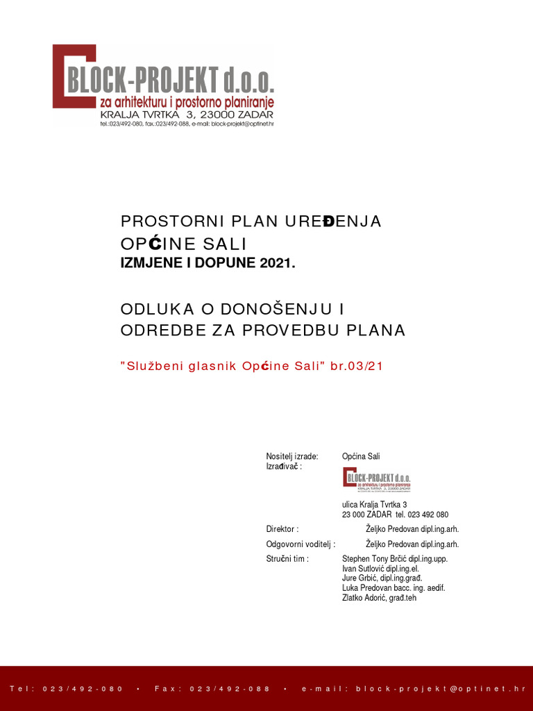 Sali Prostorni Plan | PDF