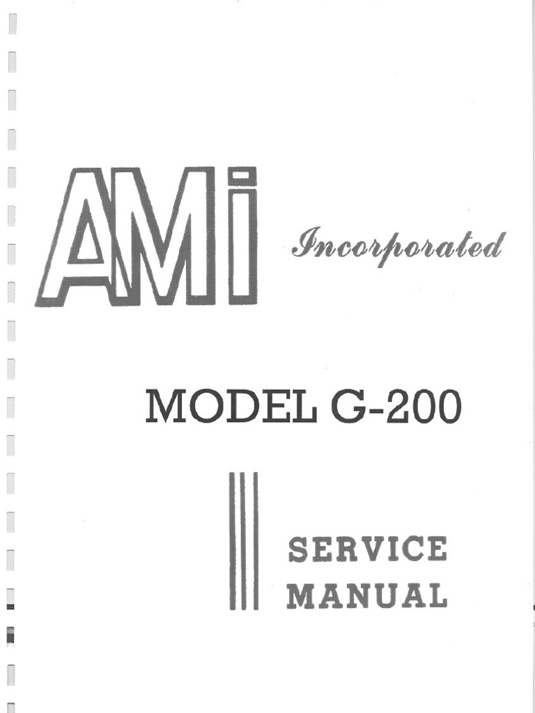 Hfe Ami Model G-200 Service en Low Res | PDF