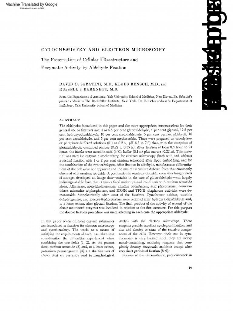 Cytochemistry and Electron Microscopy (Citoquimica) | PDF | Solución ...