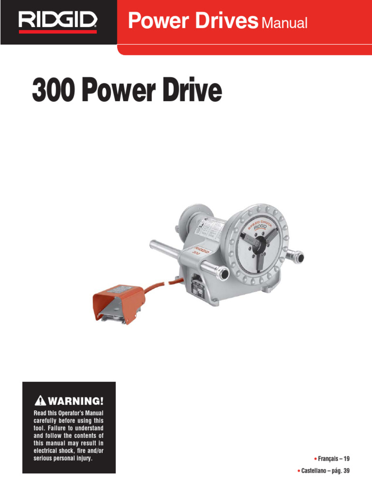 300 Power Drive Operator's Manual | PDF | Screw | Switch