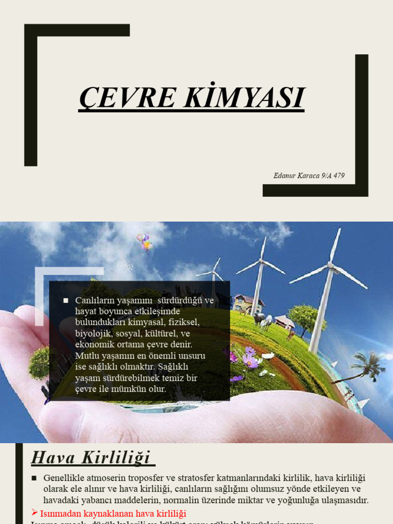 Çevre Kimyasi: Edanur Karaca 9/A 479 | PDF