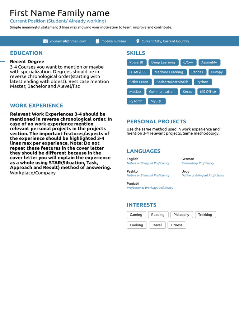 Khyzar Bhai Resume Sample | PDF | Behavior Modification | Cognitive Science
