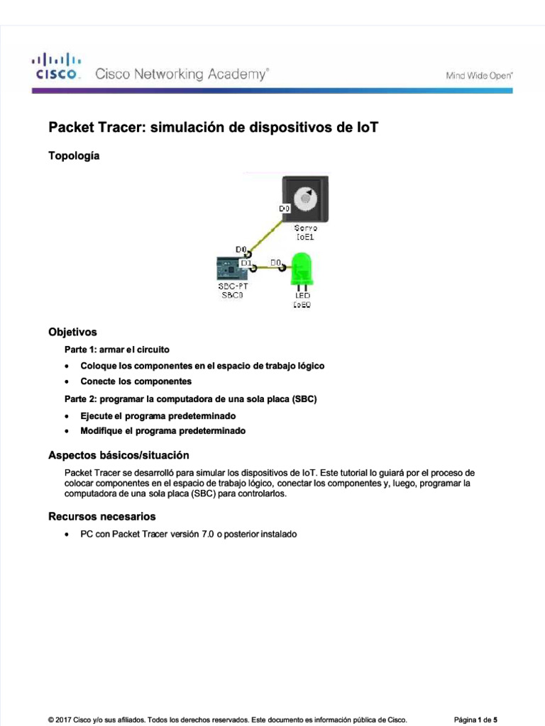 PDF 2214 Packet Tracer Simulating Iot Devices - Compress | PDF