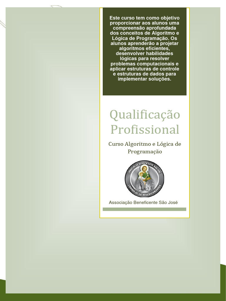 Proposta Curso Algoritmo E Logica Programação Pdf Algoritmos Programação De Computadores