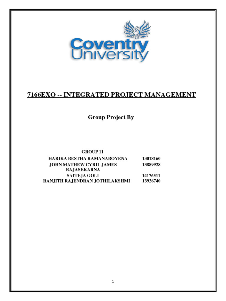 Integrated Project Final Report - Group 11 | PDF | Swot Analysis ...