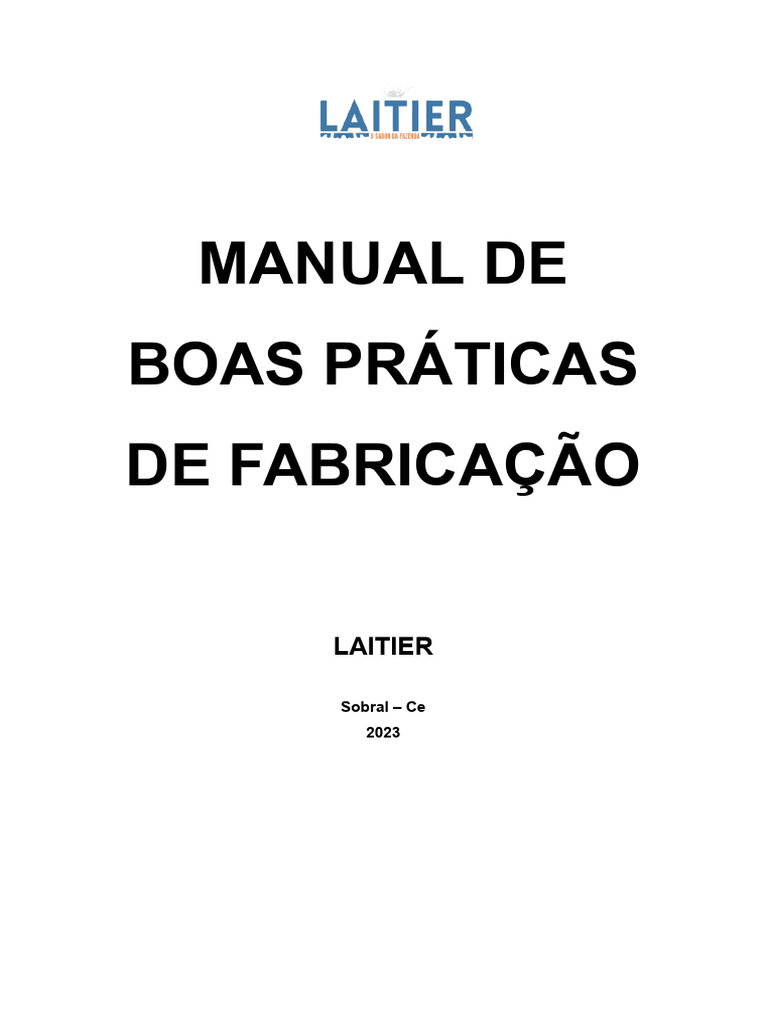 Manual BPF para Indústria de Laticínios | PDF | Leite | Desperdício