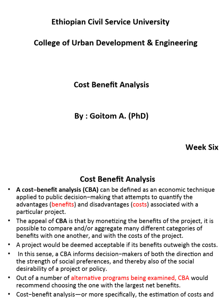 Week 6 - CBA | PDF | Net Present Value | Internal Rate Of Return