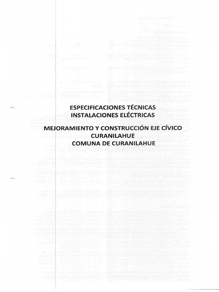 Especificaciones Tecnicas Electricas V 1 | PDF