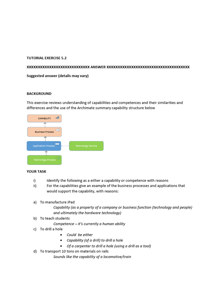 5.2 Answer XX | PDF | Reason | Business Process