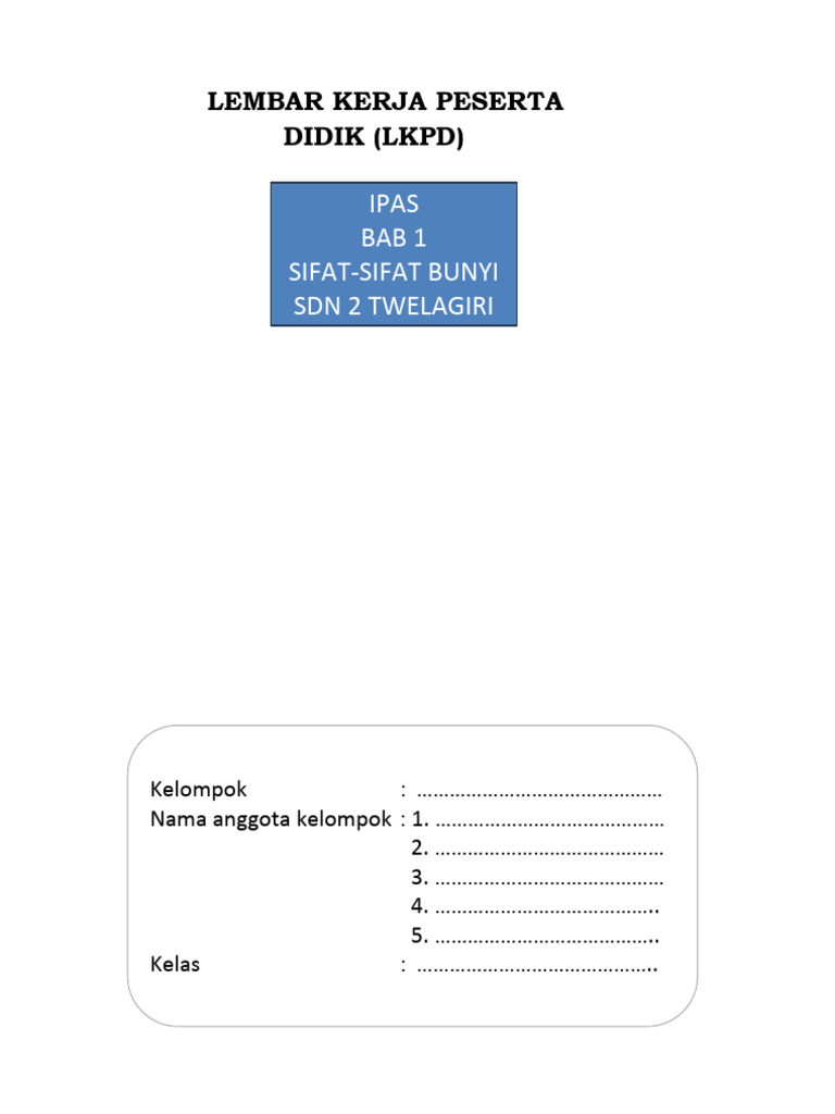 Contoh LKPD | PDF | Karier & Perkembangan