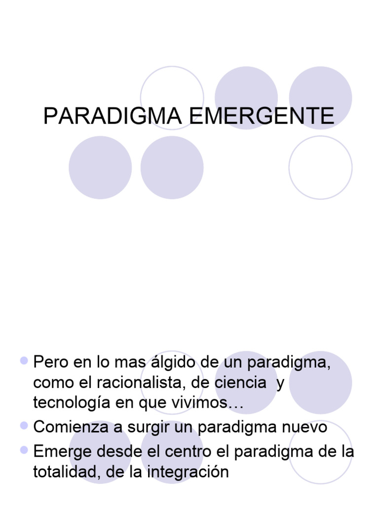 Paradigma Emergente | PDF | Paradigma | Amor