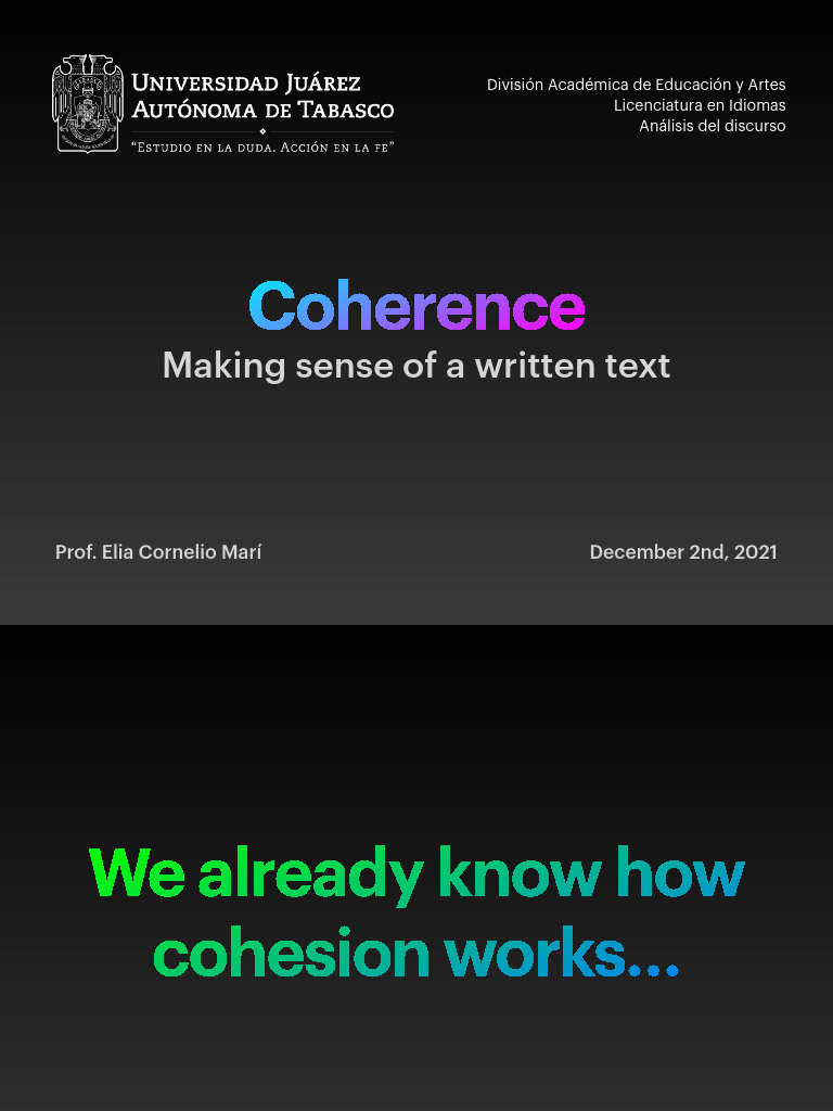 14 Coherence | PDF | Word | Grammar