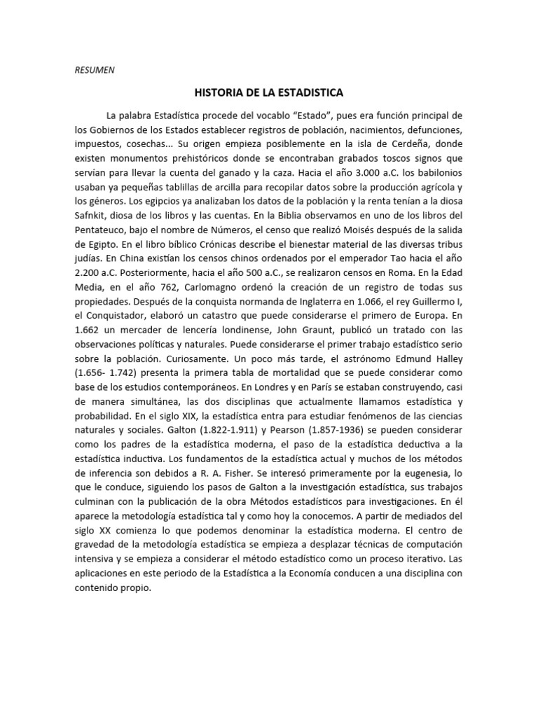 Resumen Boni | PDF | Estadísticas | Science
