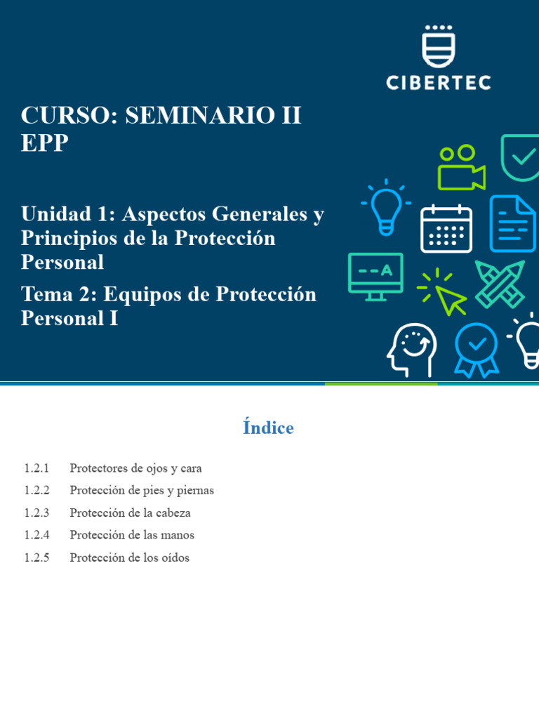 PPT Unidad 01 Tema 02 2021 02 Seminario II EPP (I153) | PDF | Guante ...