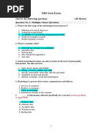 Principles of Marketing Multiple Choice Questions | PDF | Demand | Marketing