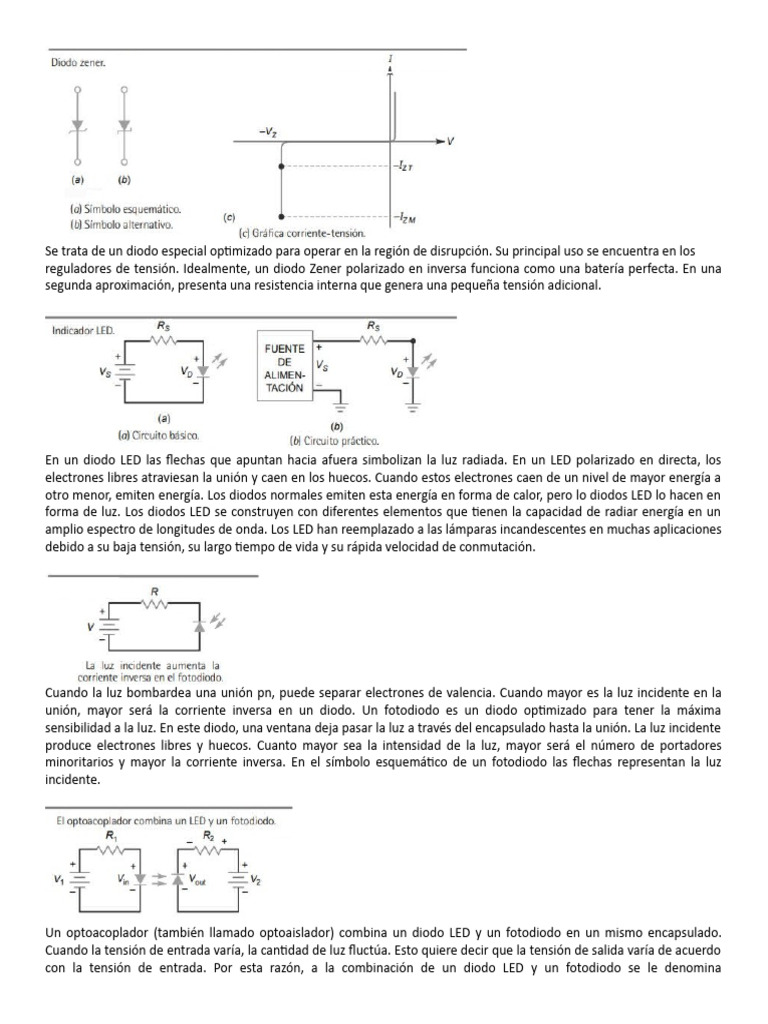 Diodos Especiales y sus Aplicaciones | PDF | Diodo | Diodo emisor de luz