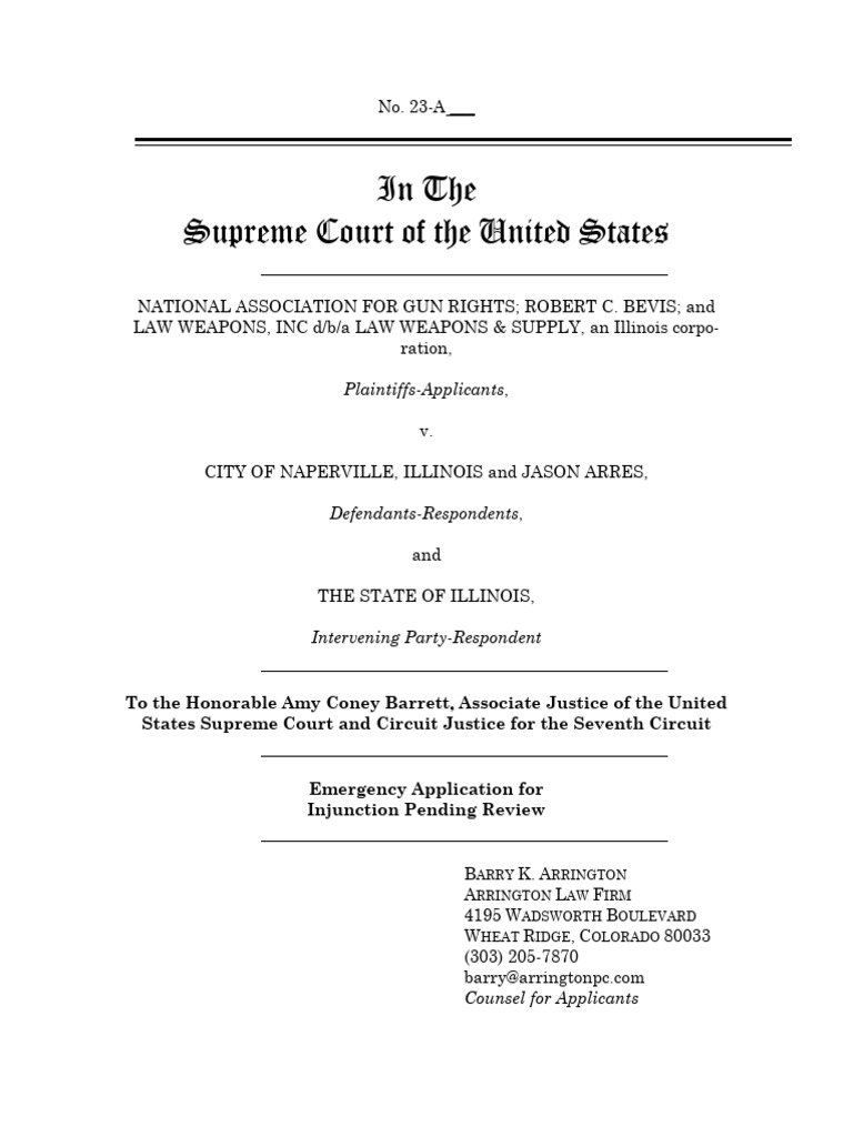 In The Supreme Court of The United States: Plaintiffs-Applicants | PDF ...